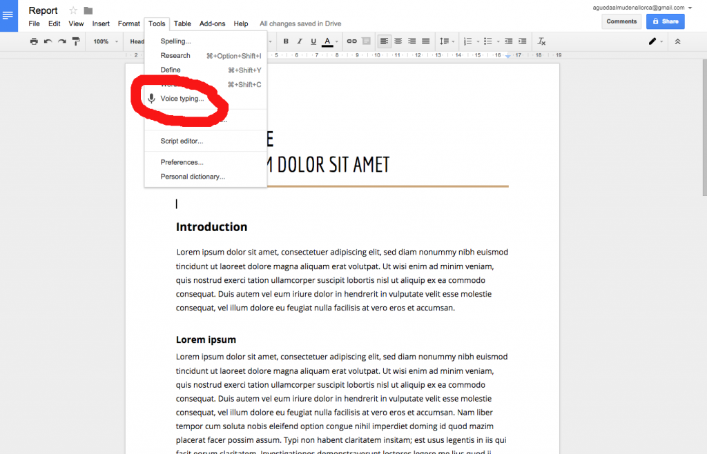 Google Docs lanza nuevo update de sus comandos de voz - Nerdilandia